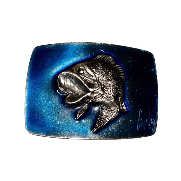 Accessories | Vintage 1979 Large Mouth Bass Fishing Belt Buckle Artist ...